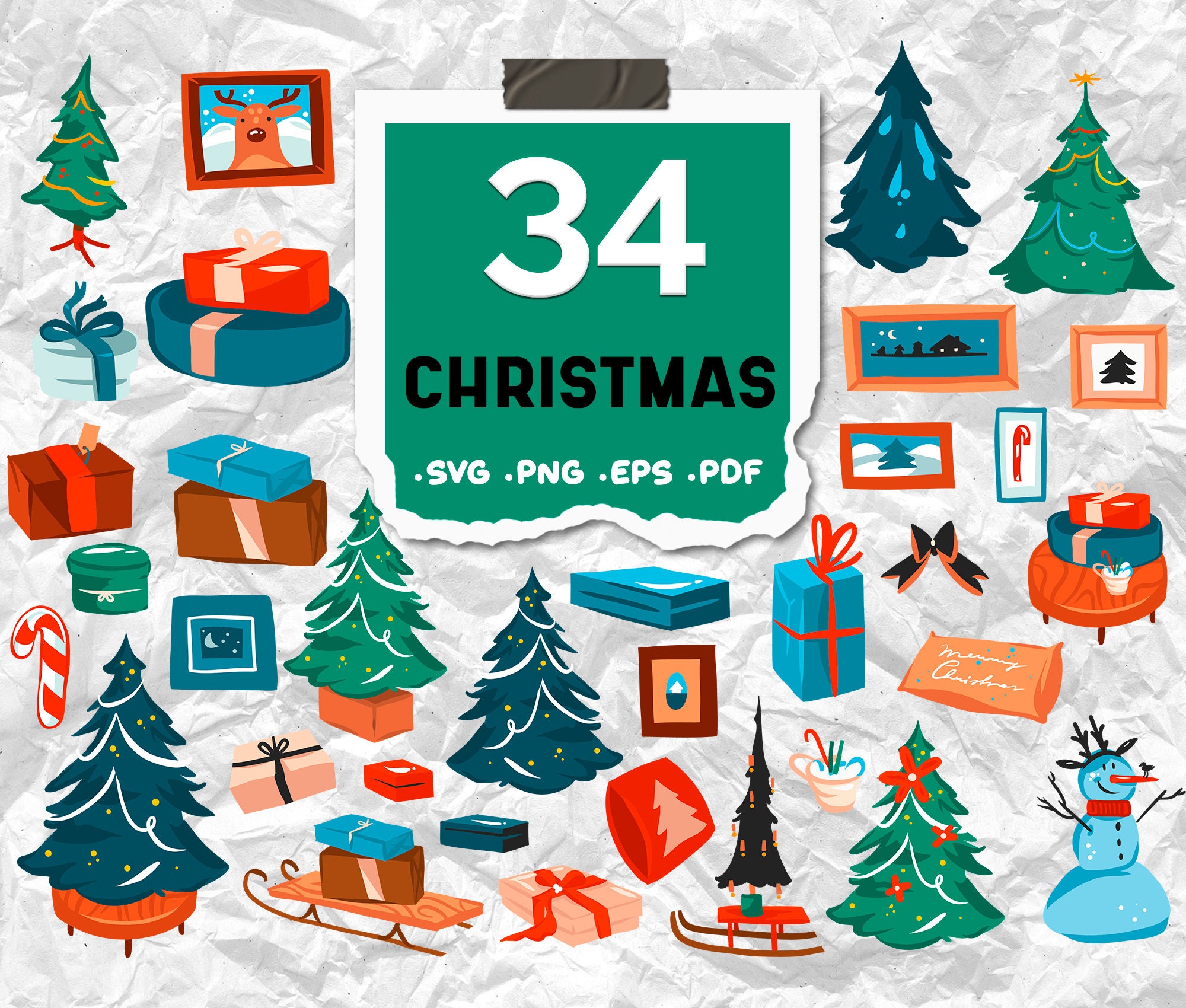 Christmas Svg Christmas Tree Svg Christmas Clipart Svg - Etsy