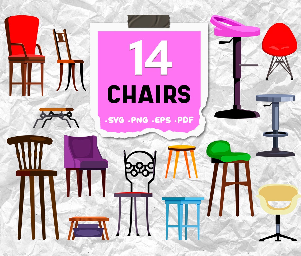 Chairs Svg,chair SVG Bundle,chair Clipart, Furniture Svg,chair Vector ...