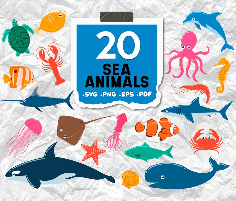 Under the Sea SVG, Sea Animals SVG, Ocean Svg, Octopus Clipart, Svg ...