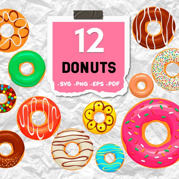 Donut Sprinkles Clipart - Etsy