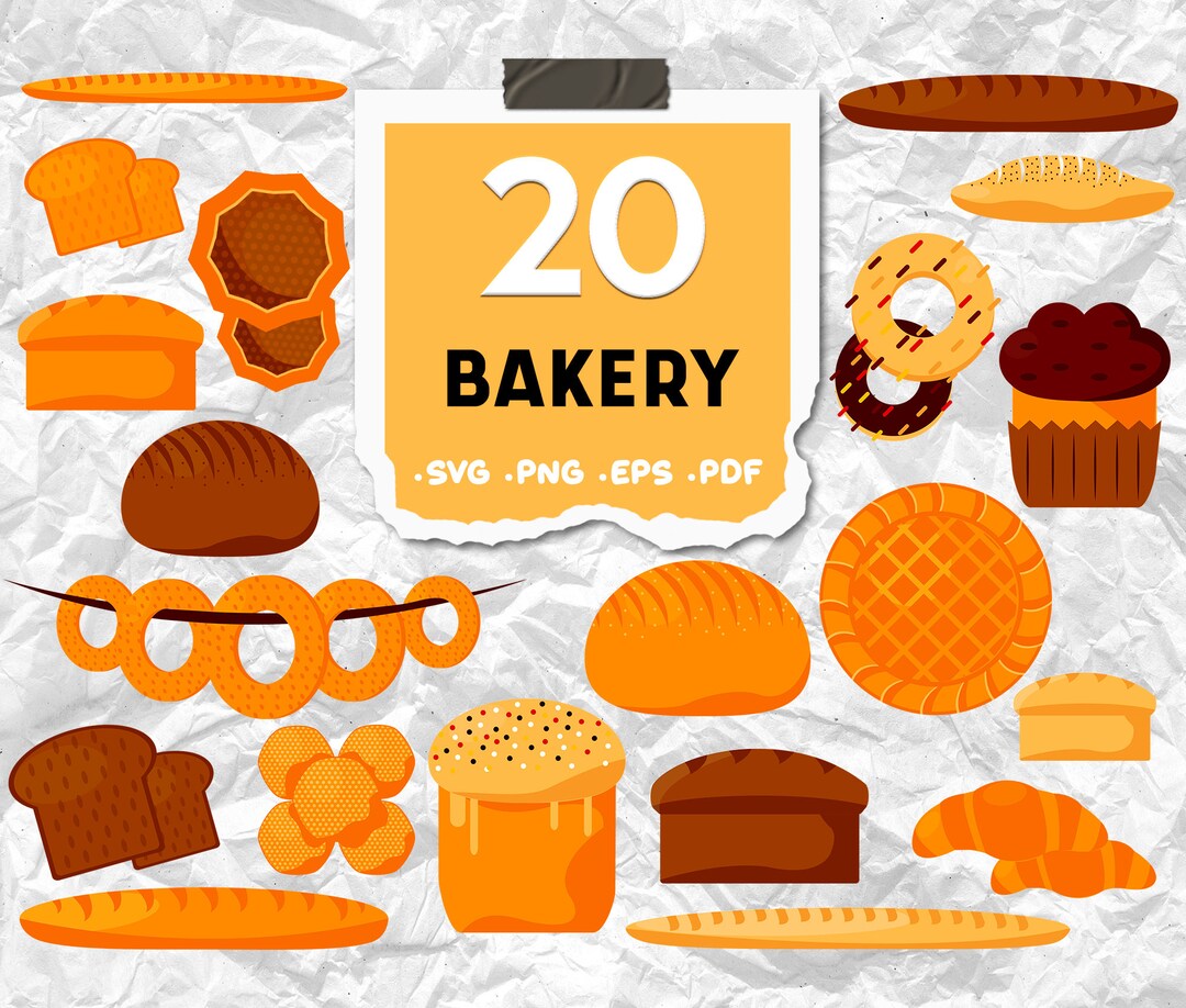 Bakery Svg,baking Svg,bread Svg, Bakery, Cookie Svg,kitchen Svg ...