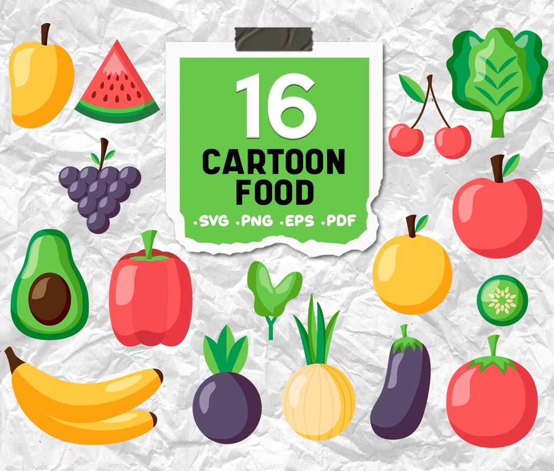 Cartoon Food Svg,vegetables Svg,vegetables,bundle,vegetable,clipart ...
