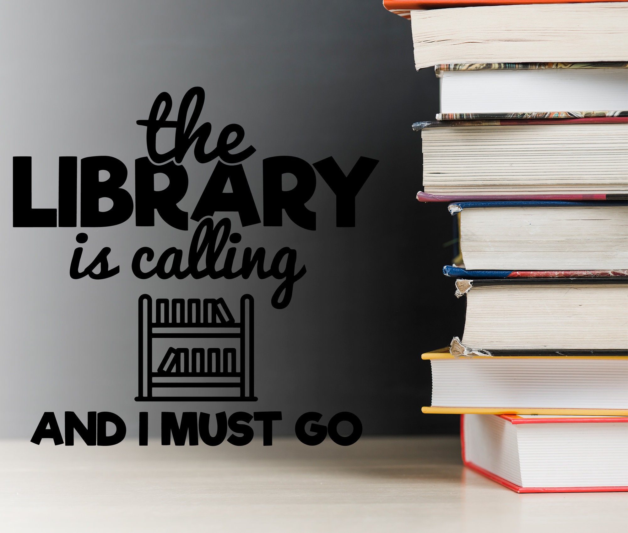 The Library is Calling and I Must Go Svg Library Svg Book - Etsy