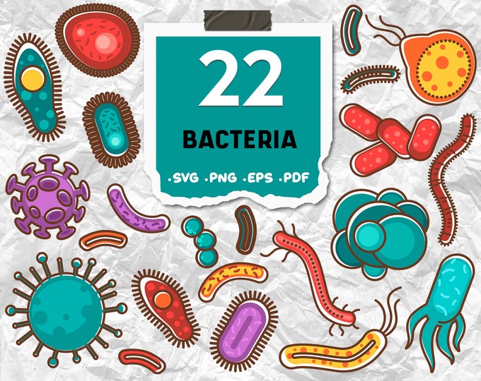 Bacteria Svg,bacteria SVG, Bacteria Clipart, Bacteria Vector, Bacteria ...
