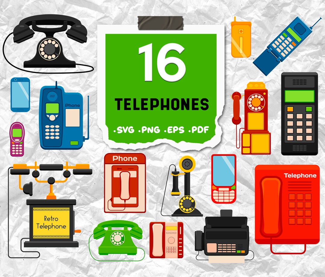 Telephones Svg,telephones PNG, Telephones Vector Clipart, Telephones ...