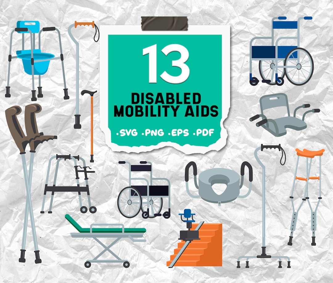 Disabled Mobility Aids Svg, Wheelchair SVG, Wheelchair Clipart ...