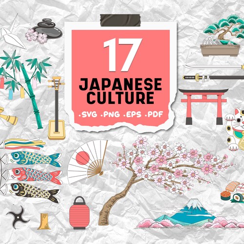 Japanese Culture Svgjapan Icons Svg Japan Symbols Png Japan - Etsy