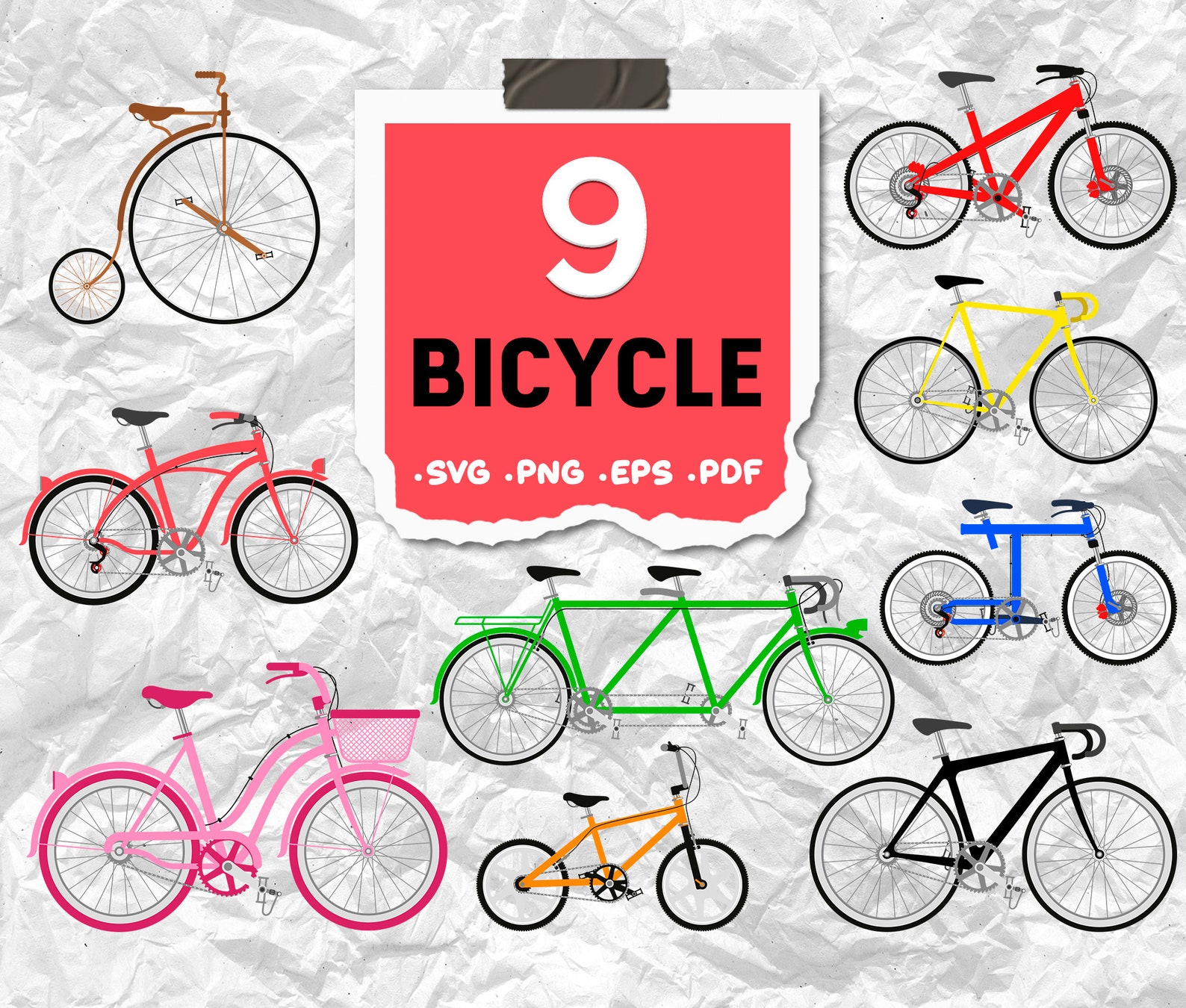 Bicycle Svgbicycle SVG Bundle Bicycle Bicycle Png Bicycle - Etsy