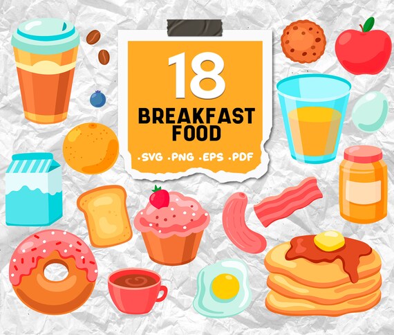 Breakfast Food Svgbreakfast Clipartbreakfast SVG Brunch - Etsy