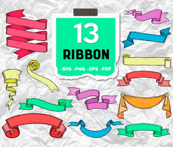 Ribbon svgRibbon svgbanner svgribbon banner svgtext banner | Etsy