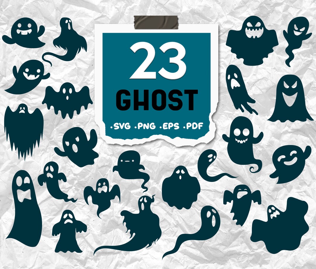 Ghost Svg,ghost Svg Bundle,ghost SVG, Cute Ghost Svg, Ghost Silhouette ...