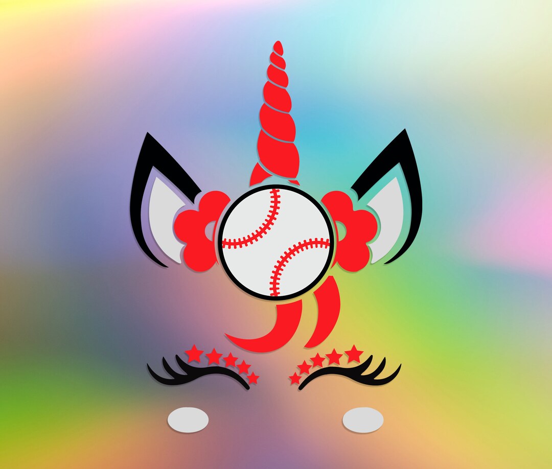 Unicorn Baseball Svg,unicorn Svg, Unicorn Eyelashes, Magical Unicorn ...