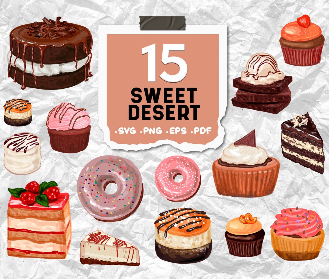 Sweet Desert Svg,cupcake SVG Bundle, Cupcake SVG, Cupcake Clipart ...
