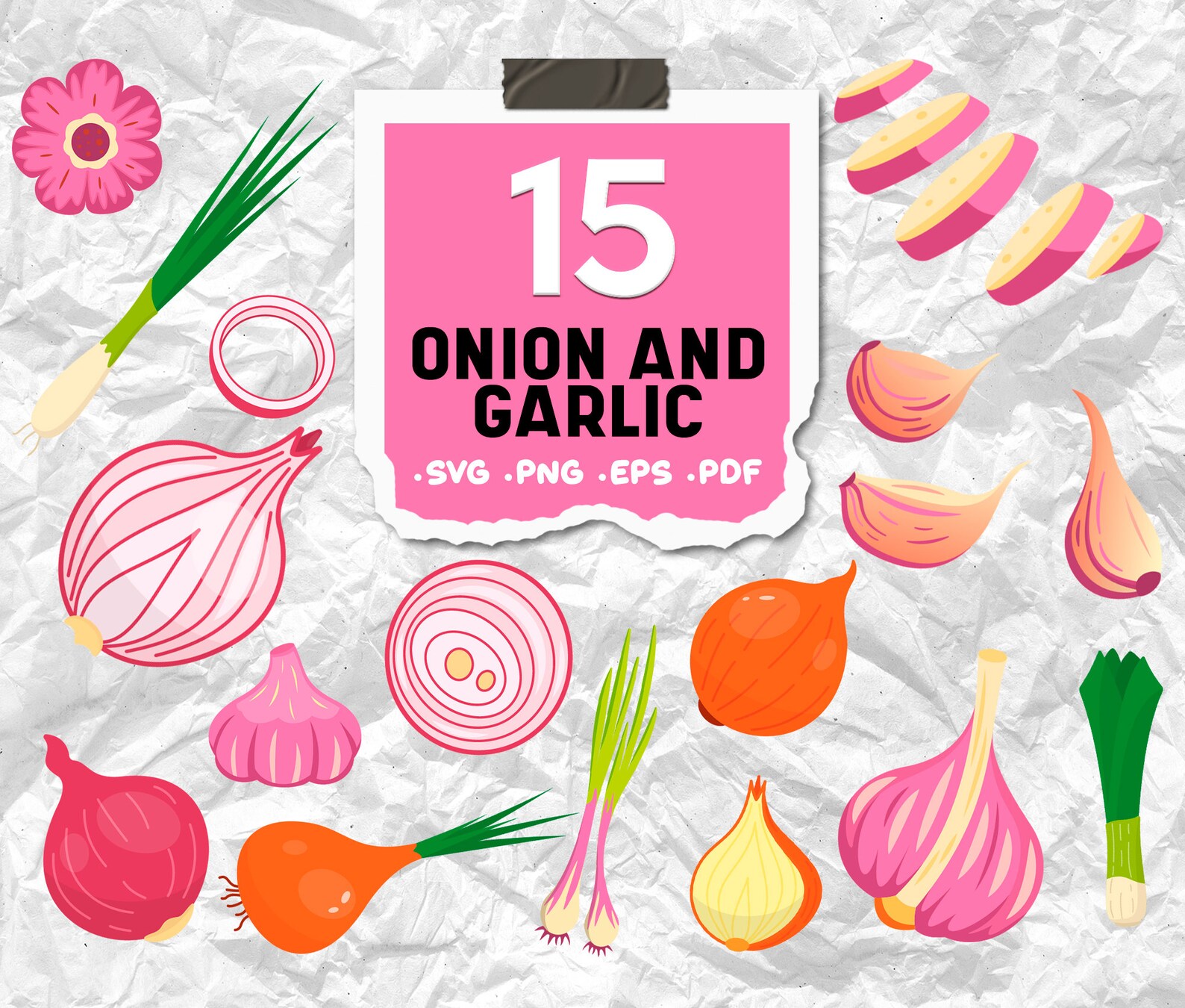 Onion and Garlic Svg,garlic Svg, Onion Svg, Italy Svg, Onion Svg ...