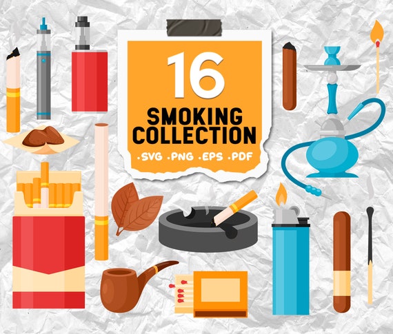 Smoking Collection Svgcigarette Bundle Svgcigarette - Etsy