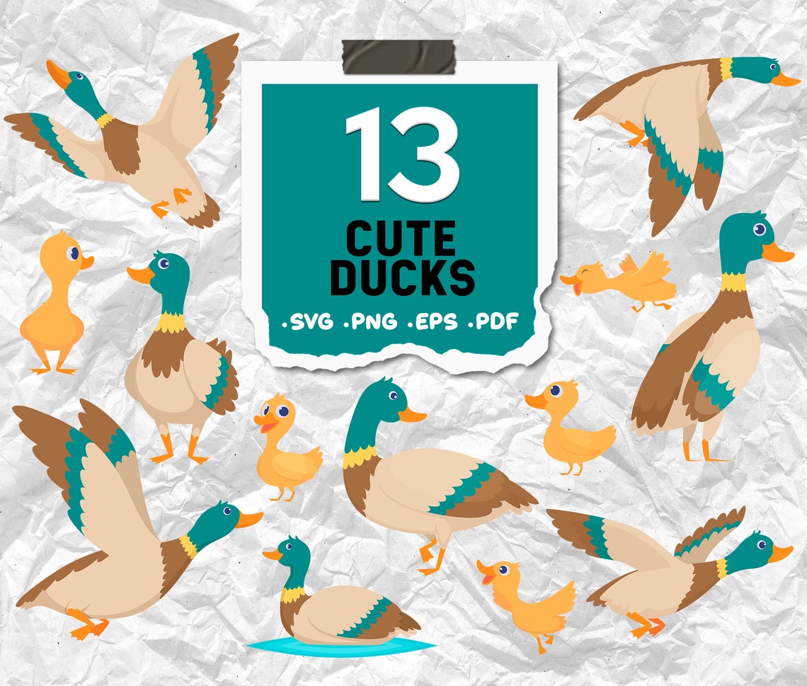 Cute Ducks Svg,duck Svg,duck Clipart,duck Silhouette,duck Hunting,duck ...