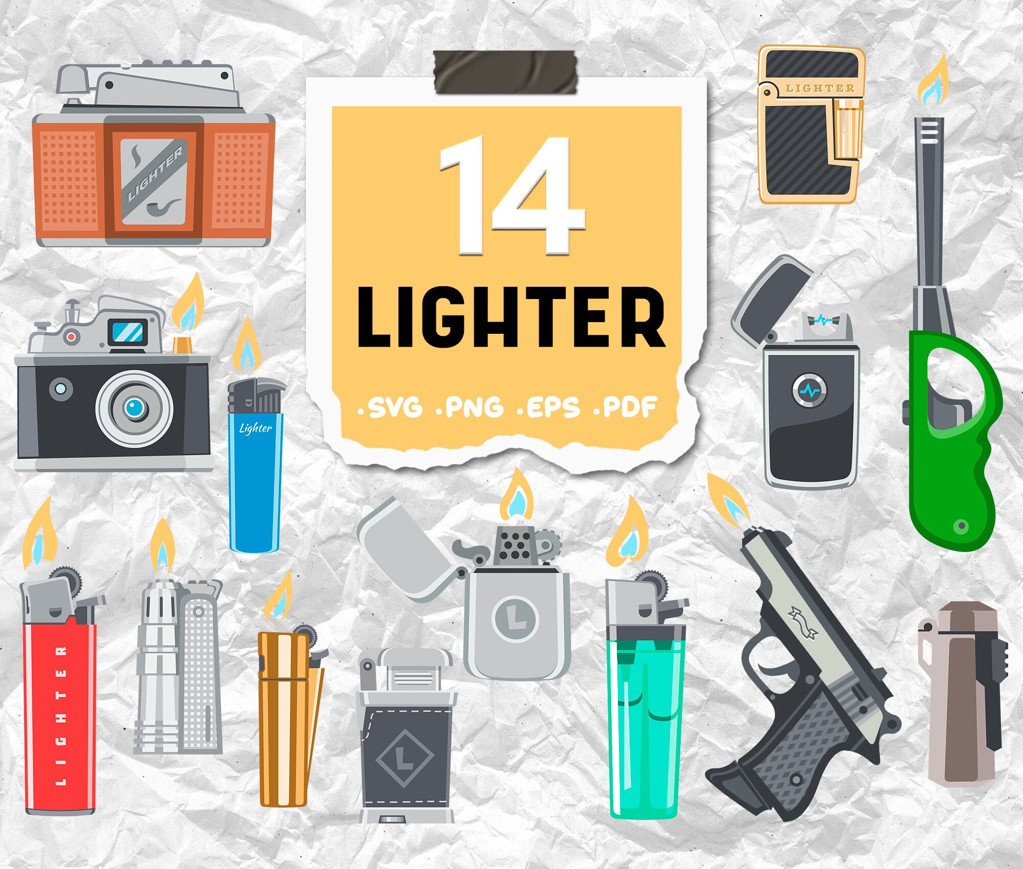 Lighter Svglighter Image Svg smoker Svg Fire Svgvector - Etsy