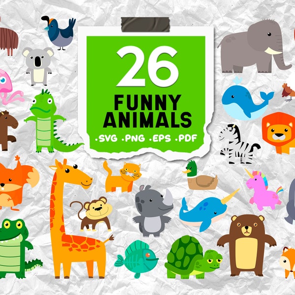 Funny Animal Svg - Etsy Australia