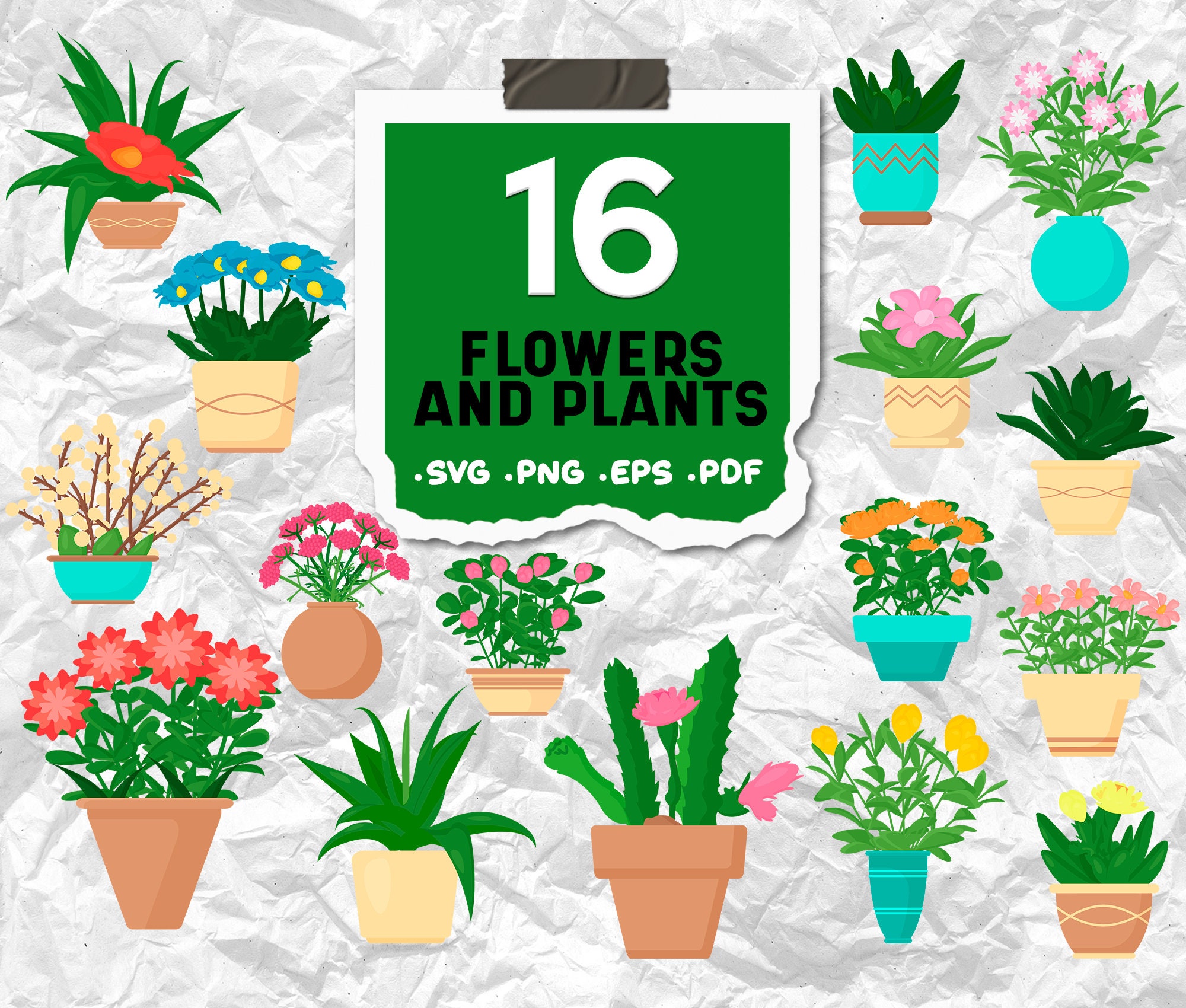 Flowers and Plants Svgplant Bundle Svgplant Svgplants - Etsy