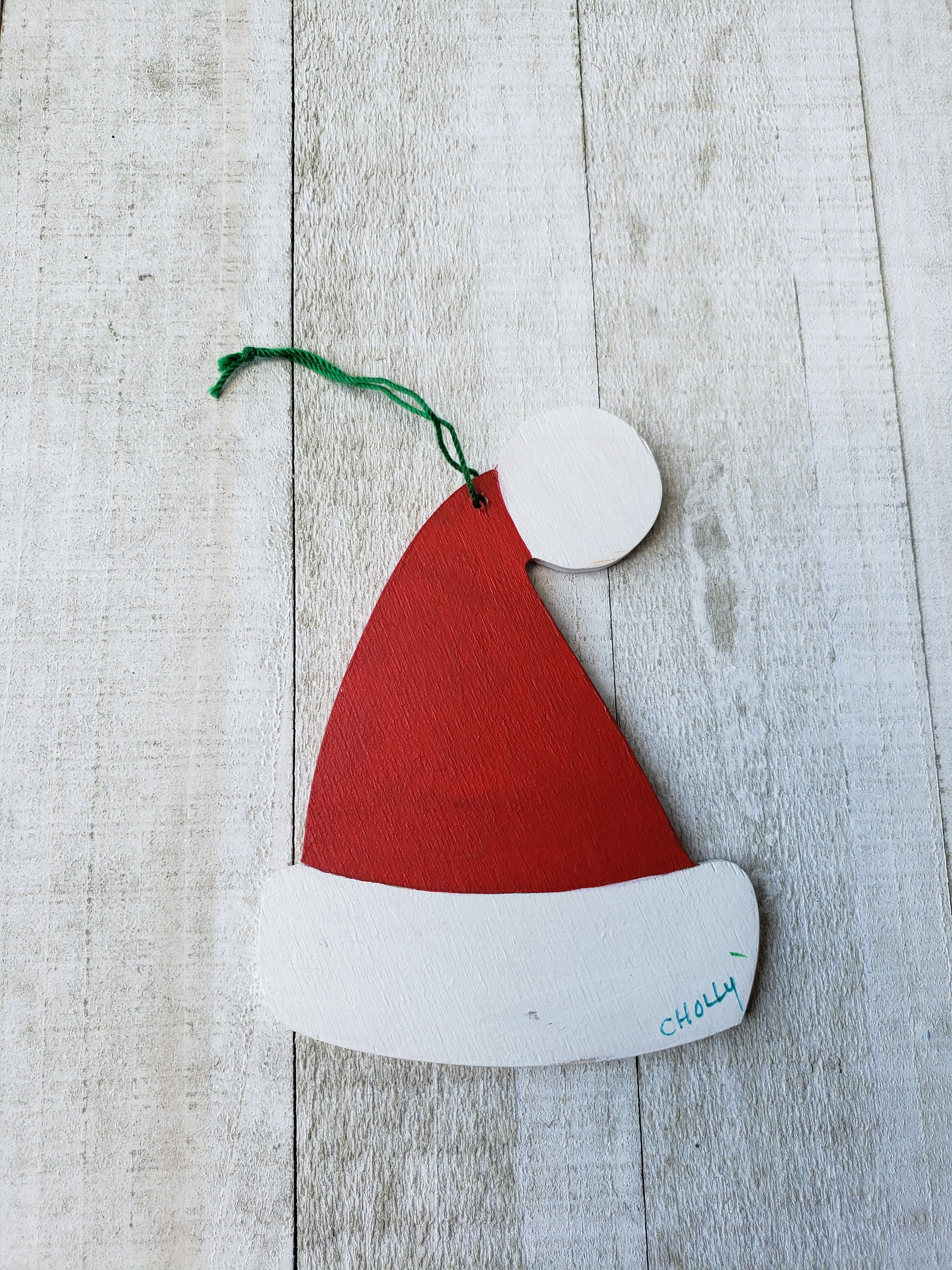 Elf on the Shelf Wooden Christmas Hat Ornament 2 Styles | Etsy