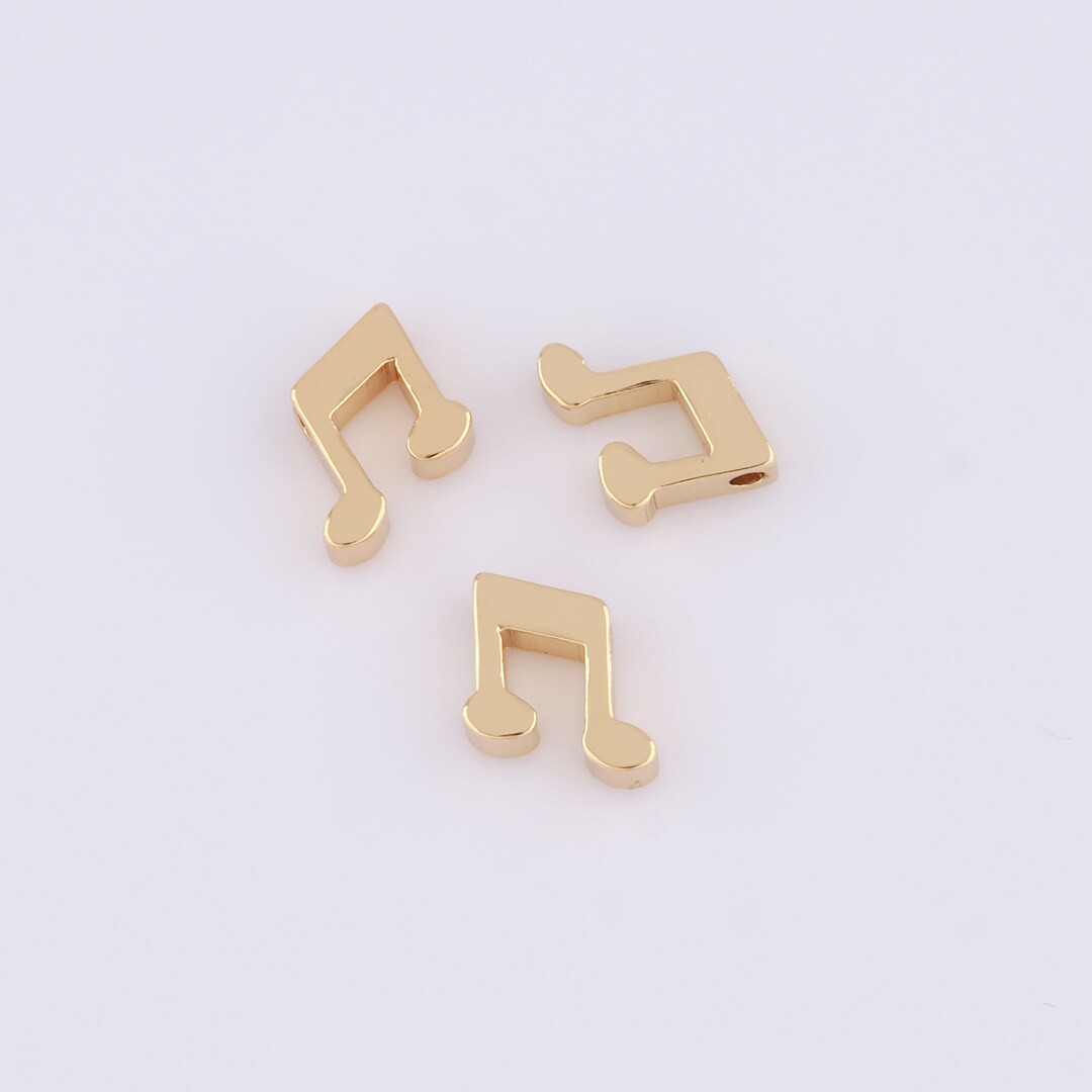 18K Gold Filled Musical Note Beads,musical Note Beads,musical Note ...