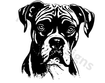 Boxer SVG, Peeking Boxer Clipart, Boxer Dog Svg, Silhouette, Dog Breed ...