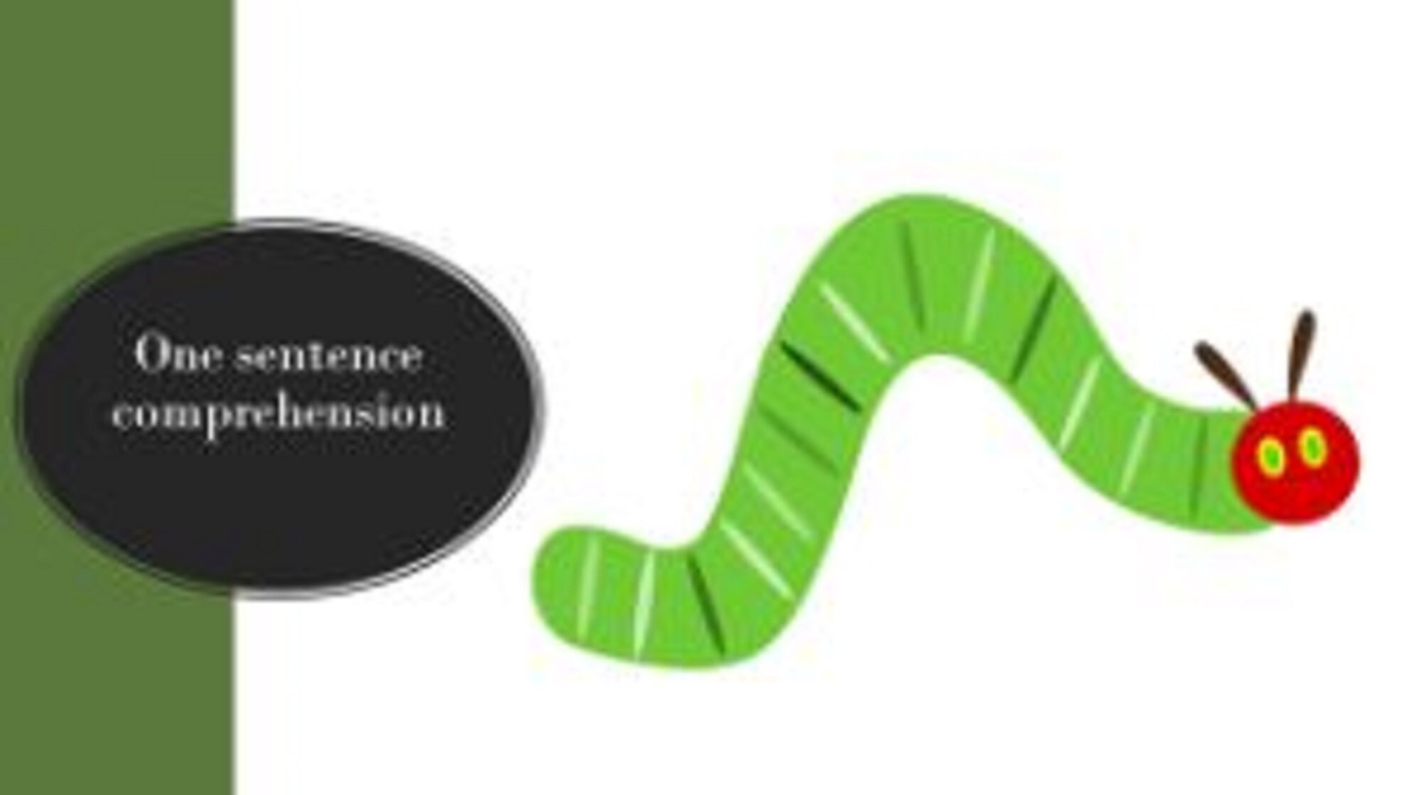 One Sentence Comprehension - the Very Hungry Caterpillar - Etsy