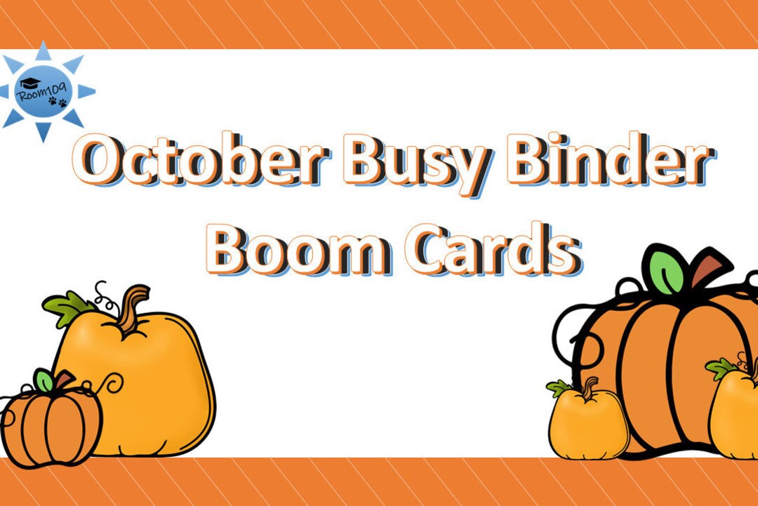 Digital October Busy Book Boom Card - Etsy