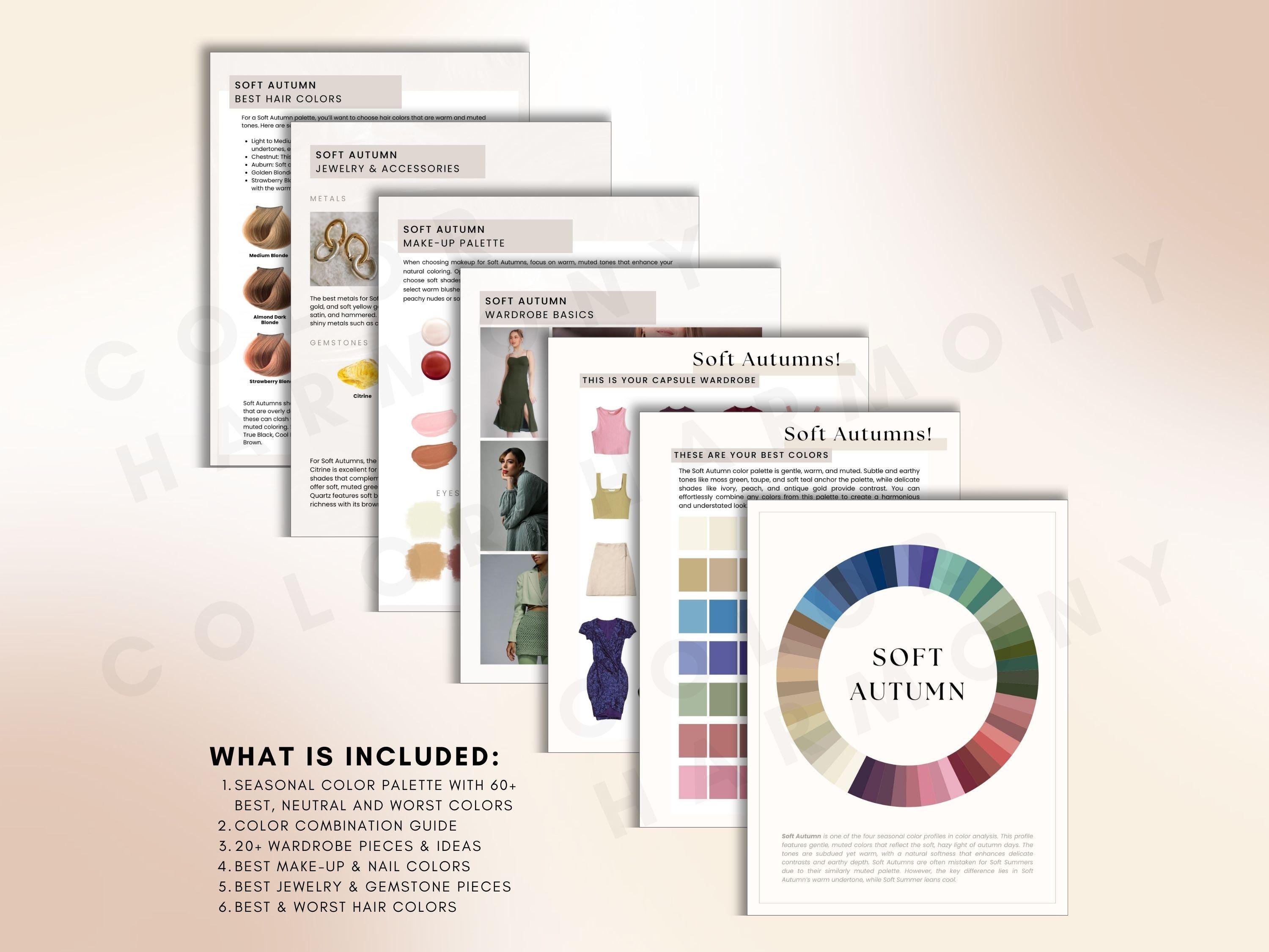 Soft Autumn Guide | 12 Seasonal Analysis Kit & Personal Color Digital ...