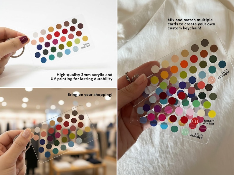 Seasonal Color Keychain Palette Swatch Acrylic Card | Transparent ...
