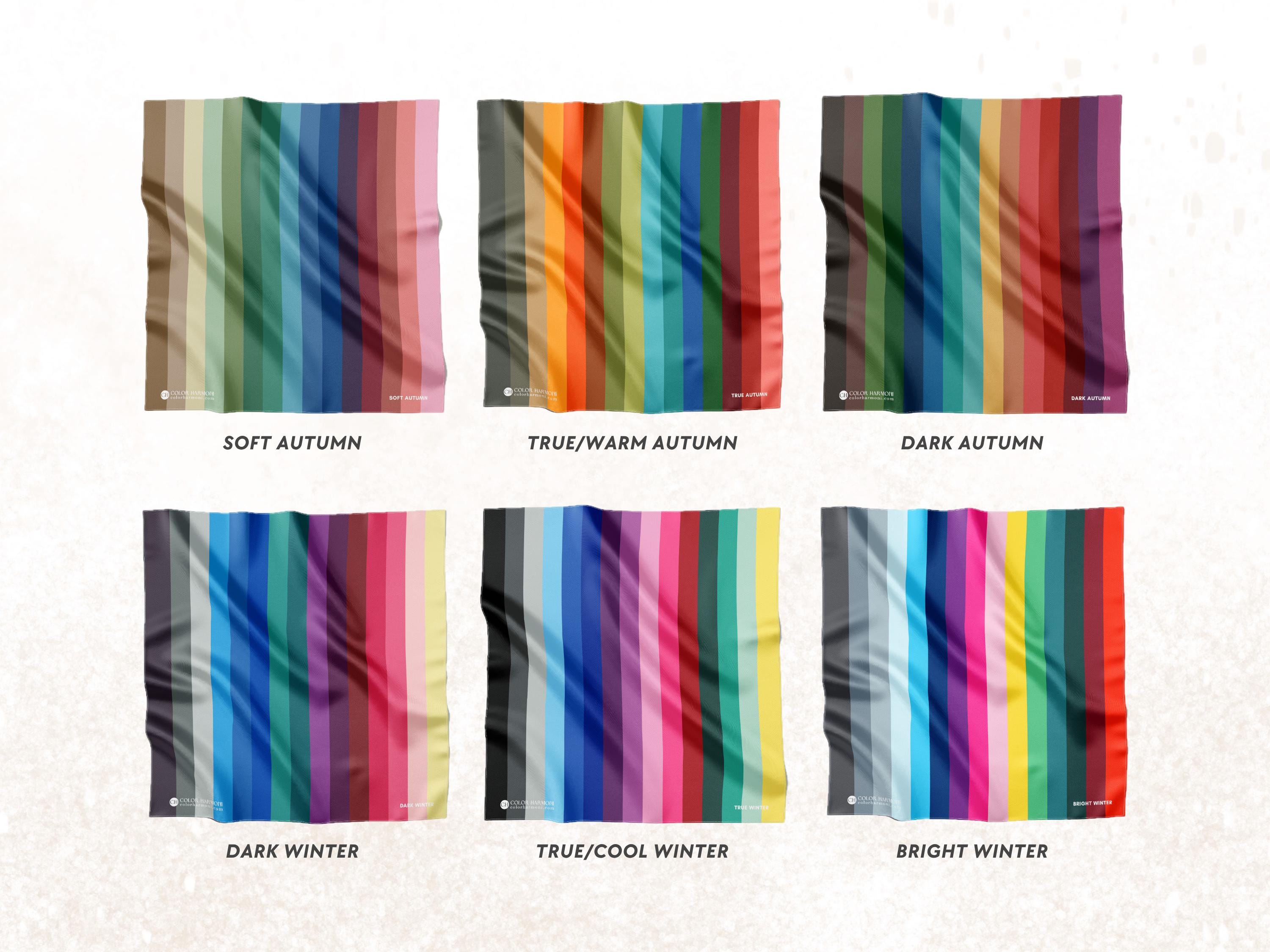 12 Seasons Color Analysis Drapes Set | Labeled Personal Draping Kit for ...