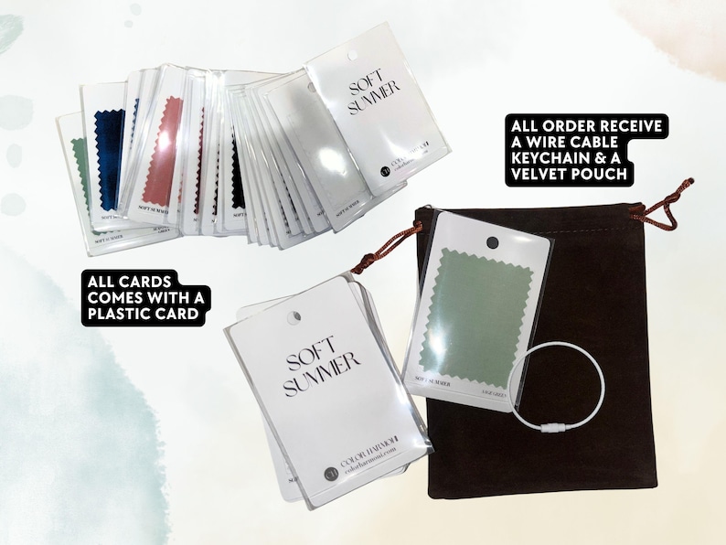 Seasonal Color Fabric Swatch Cards • 35 Cloth Swatches With Names ...