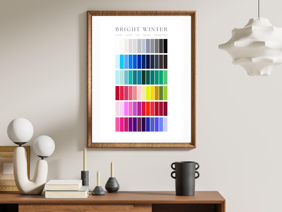 Bright Winter Digital Poster | Seasonal Color Palette | Printable ...