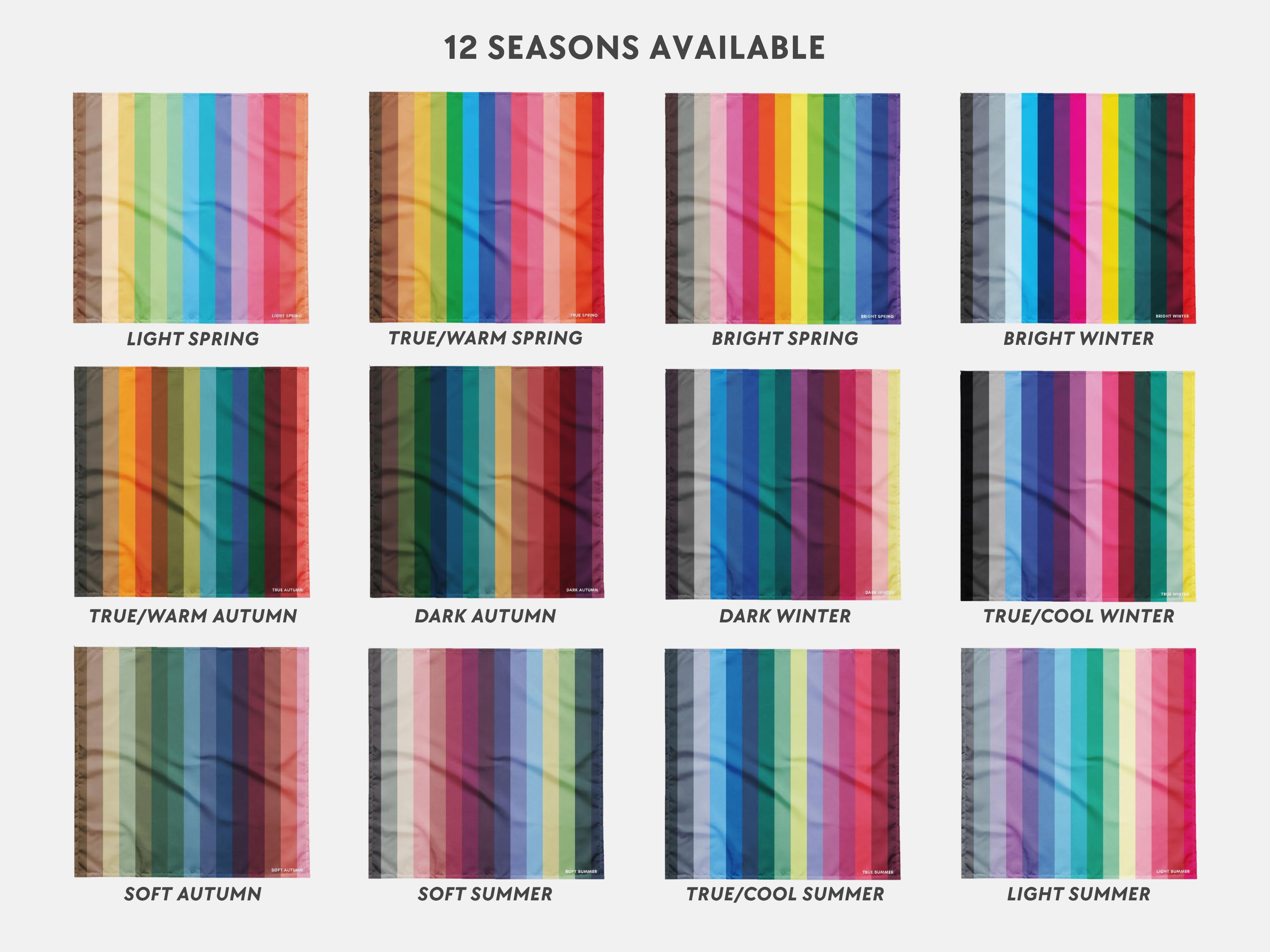 12 Seasons Color Analysis Drapes Set | Labeled Personal Draping Kit for ...