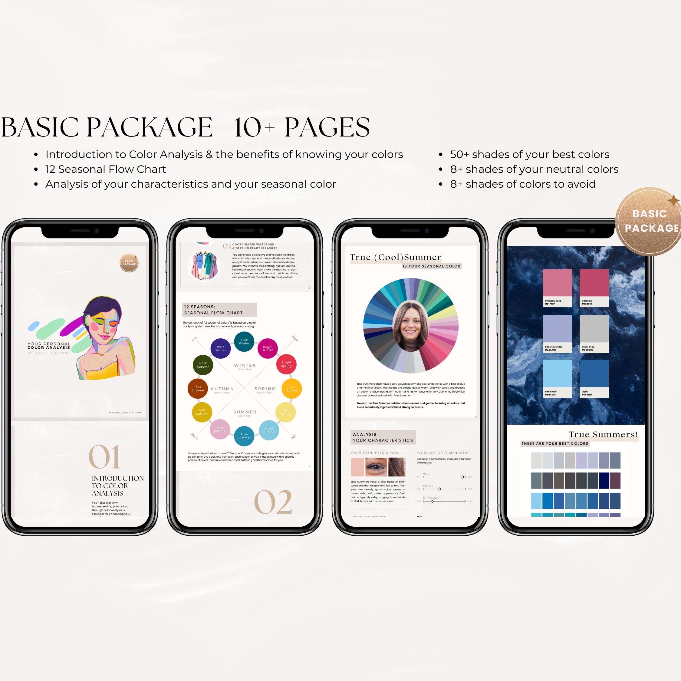 Basic Personal Color Analysis 12 Seasonal Color Consultation Know Your ...