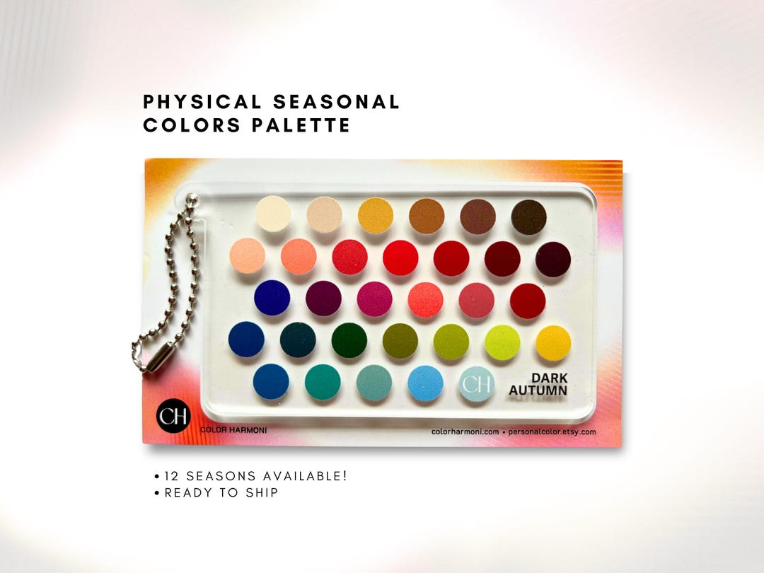 Seasonal Color Keychain Palette Swatch Acrylic Card | Transparent ...