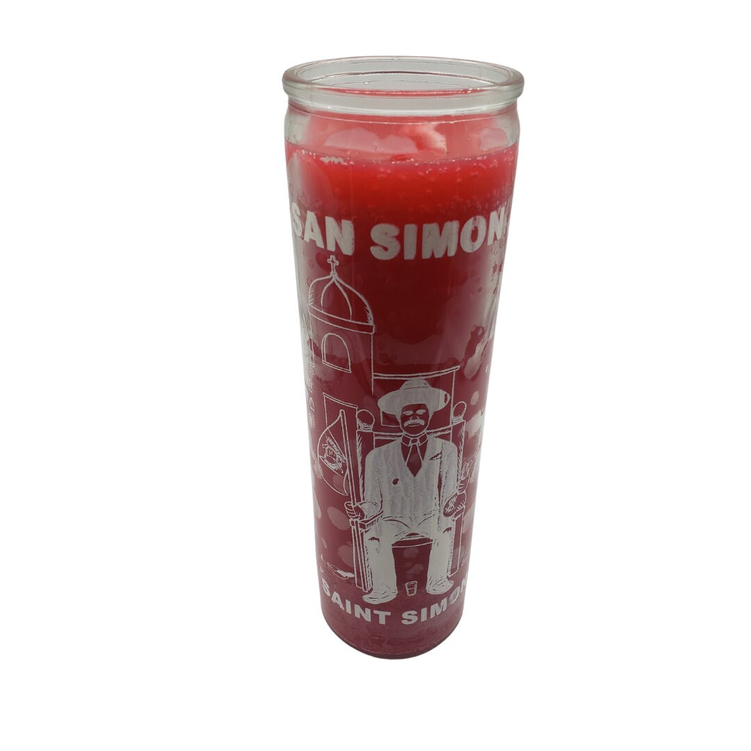 San Simon Red Ritual Candle / San Simon Veladora Roja - Etsy UK