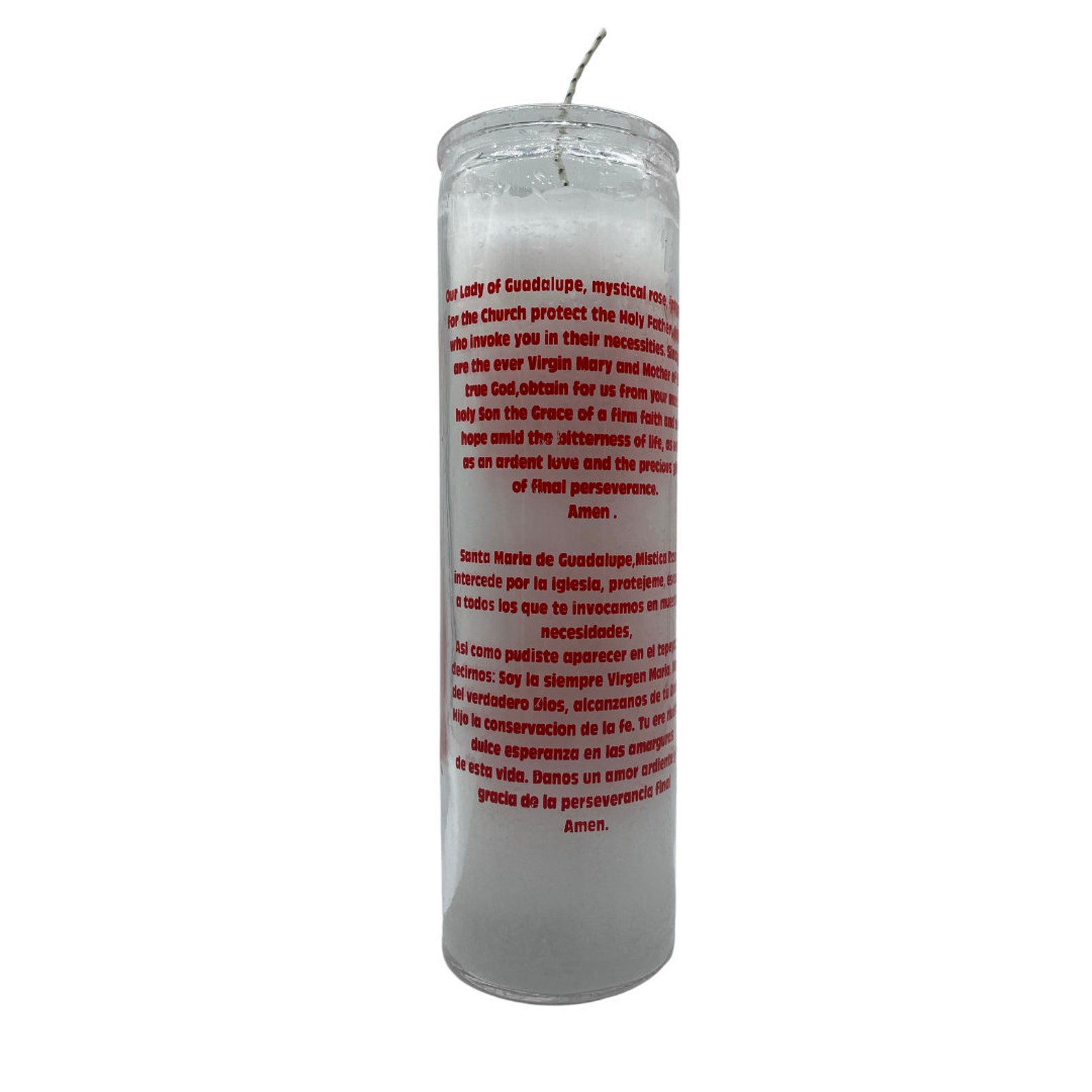 Virgen De Guadalupe White Ritual Candle/ Virgen De Guadalupe - Etsy