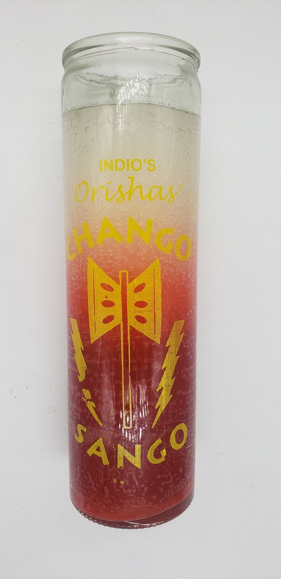 Chango 2 Color Ritual Candle / Chango Veladora De Dos Colores - Etsy