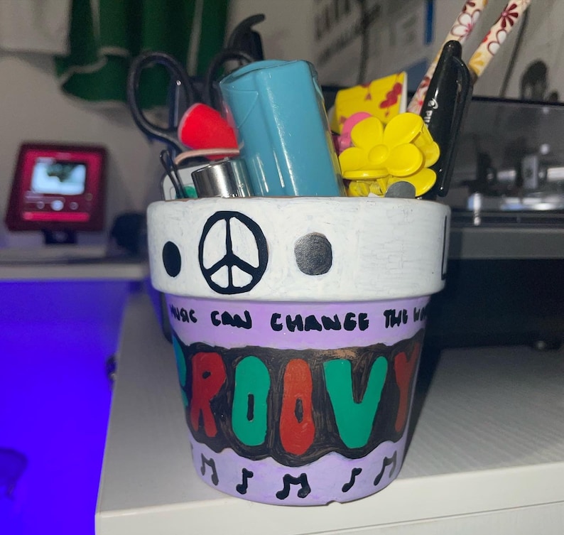 Peace Pots, Hand Painted Terracotta Plant Pots / Personalised, Custom ...