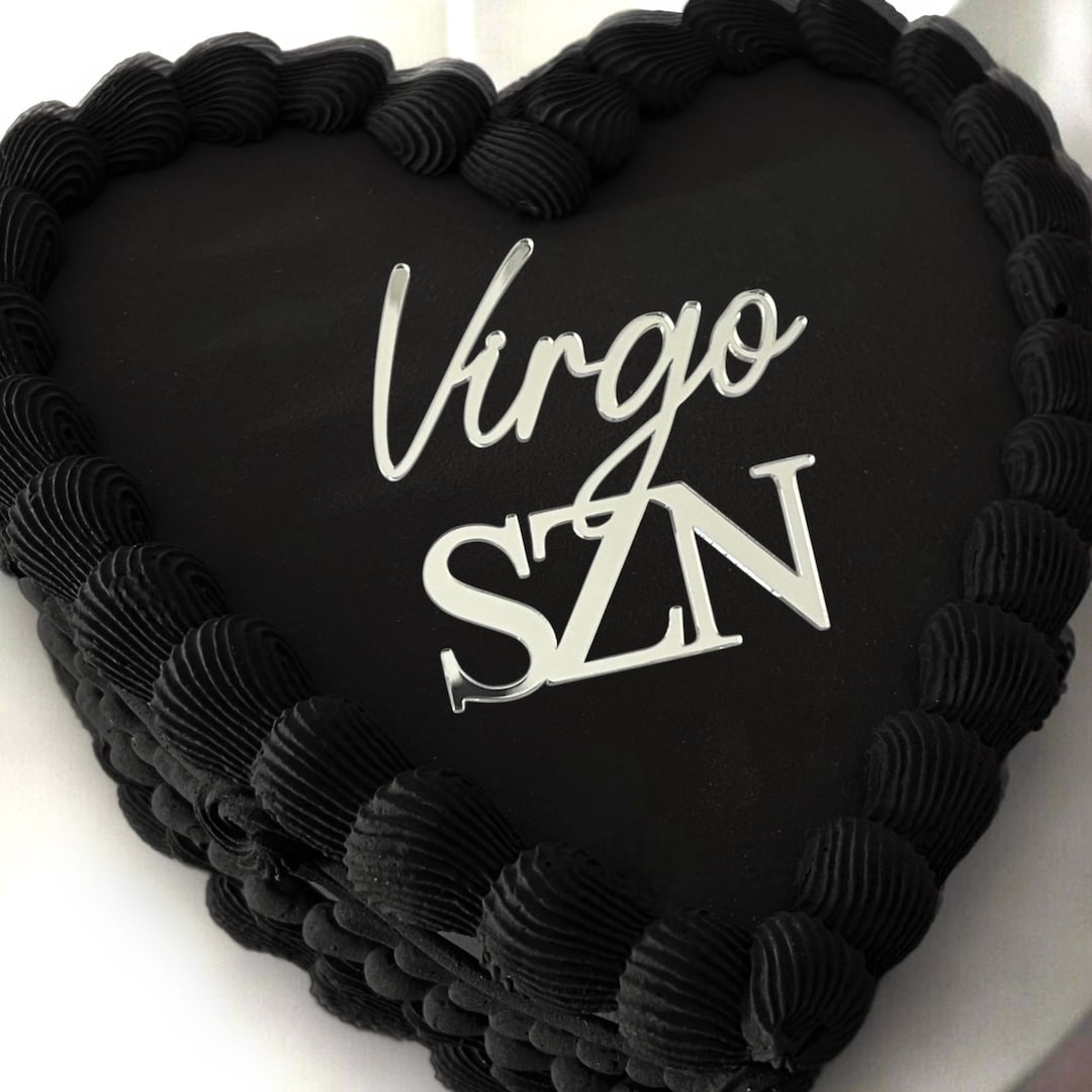 Virgo SZN Cake Topper, Flat Lay Words for Heart Cake, Zodiac Birthday ...