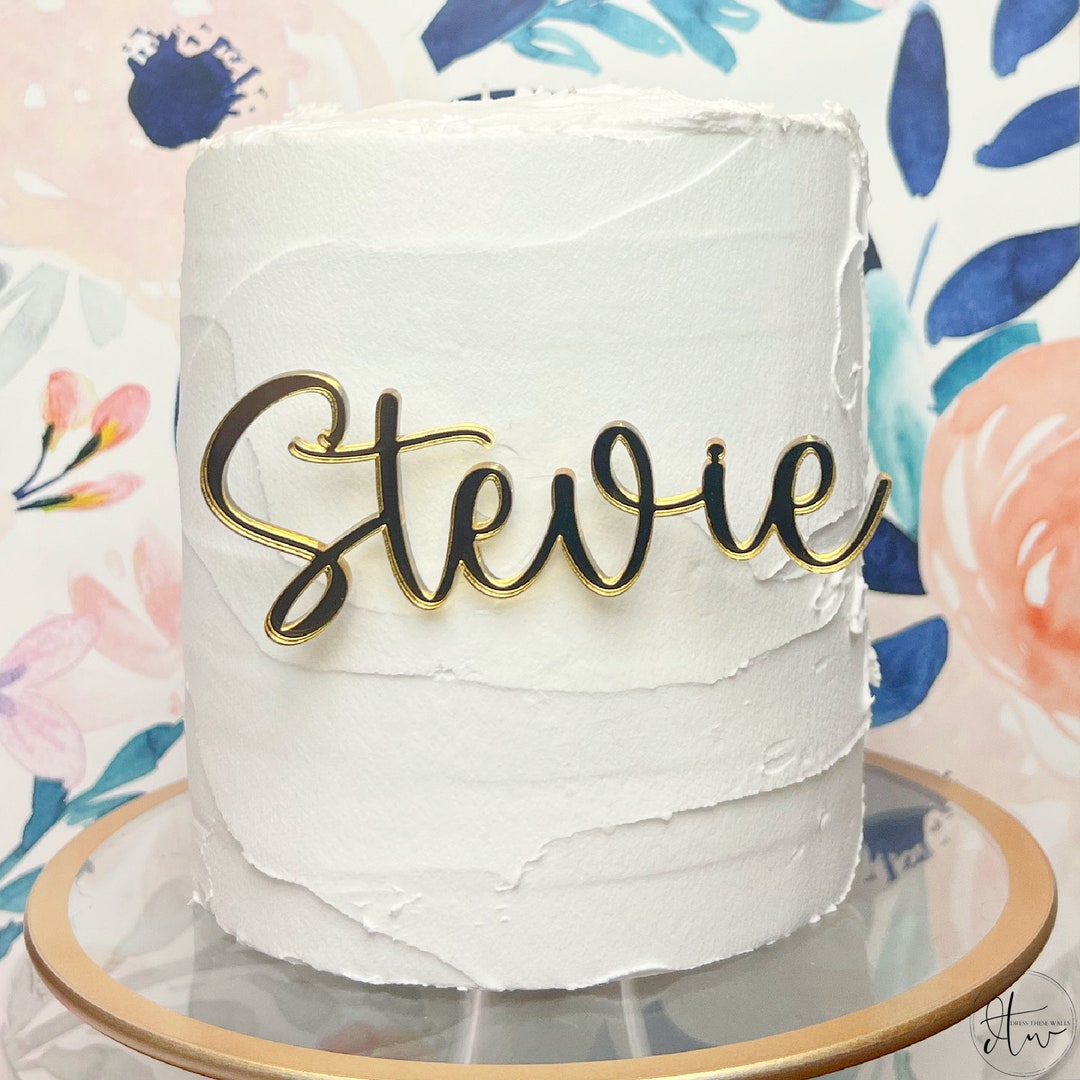 Cake Charm | Custom Acrylic Name Plate | Birthday Cake Decor | Cake ...