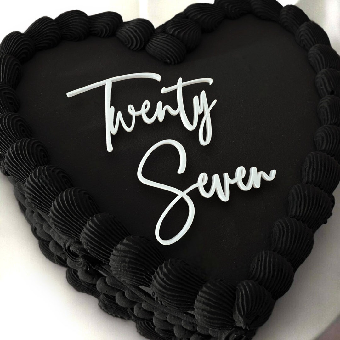 Acrylic Cake Topper for Mini Cake, Heart Cake Charm, Birthday Flat Lay ...