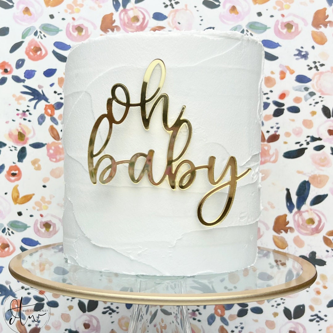 Cake Charm | Custom Acrylic Name Plate | Baby Shower Cake Decor | Cake ...