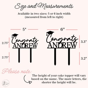 Graduation Cake Topper, Class of 2024, High School Grad, Gift for Grad ...