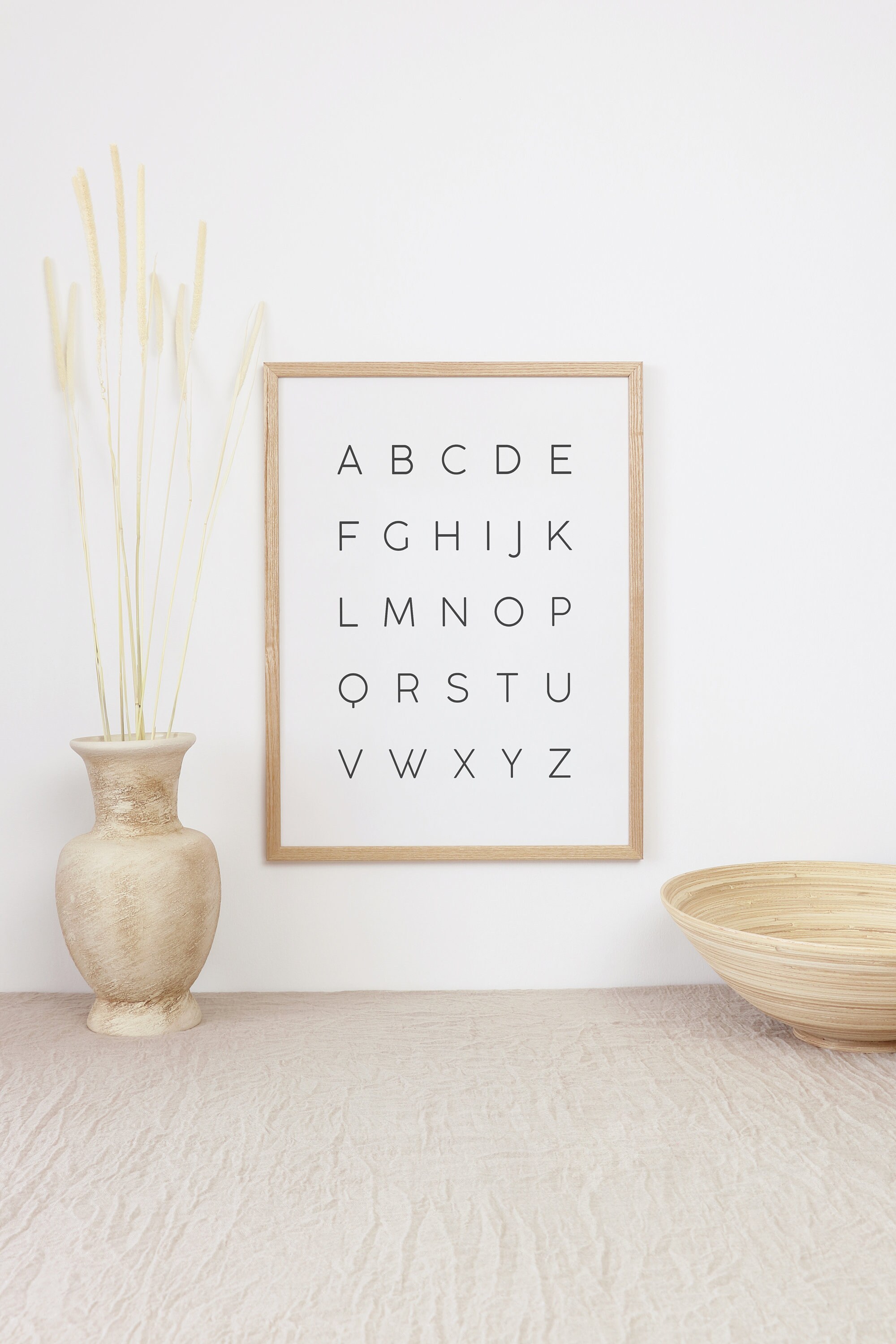 Alphabet Print Alphabet Wall Art ABC Wall Decor Typography | Etsy
