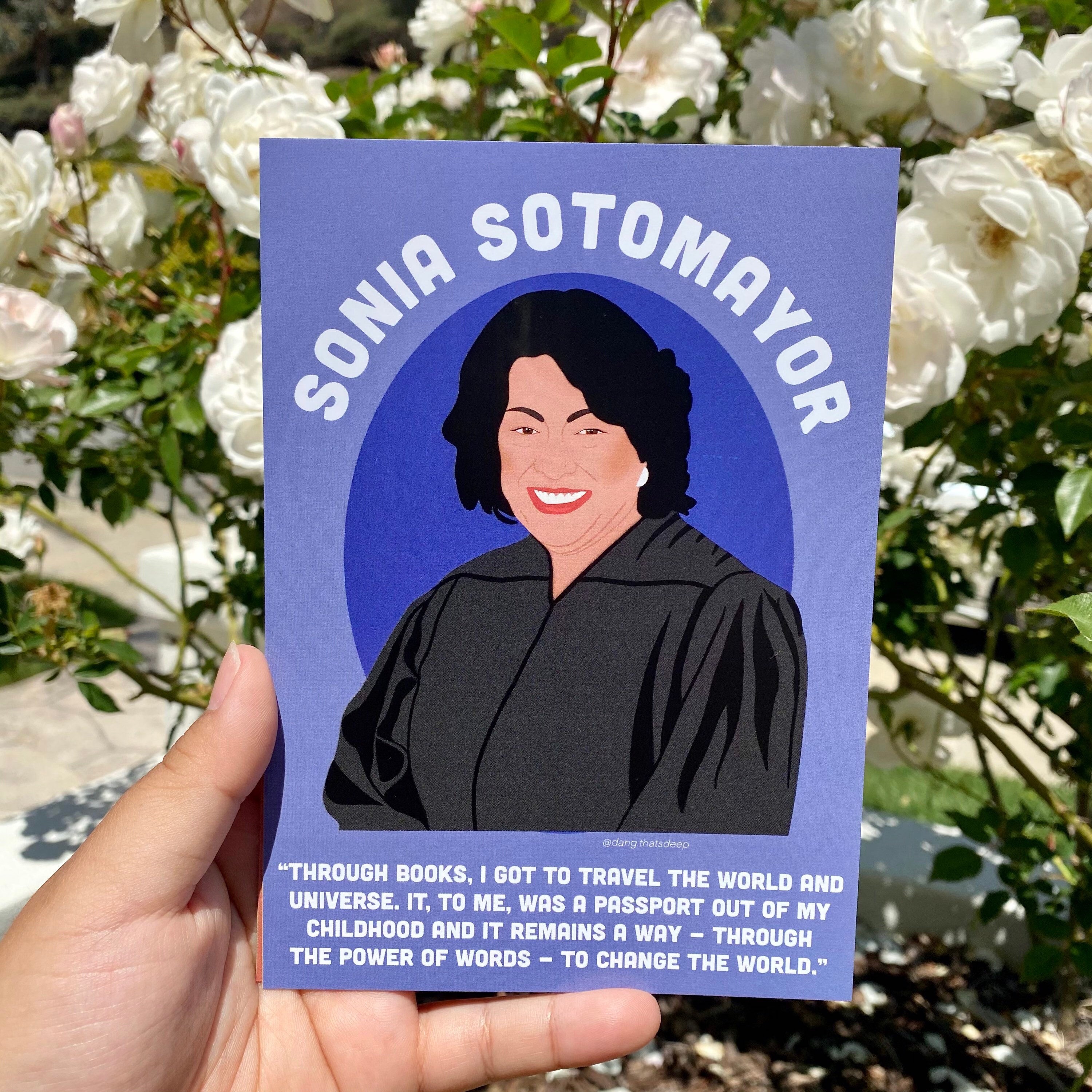 SONIA SOTOMAYOR POSTCARD Women Making History: 5x7 Art Print - Etsy