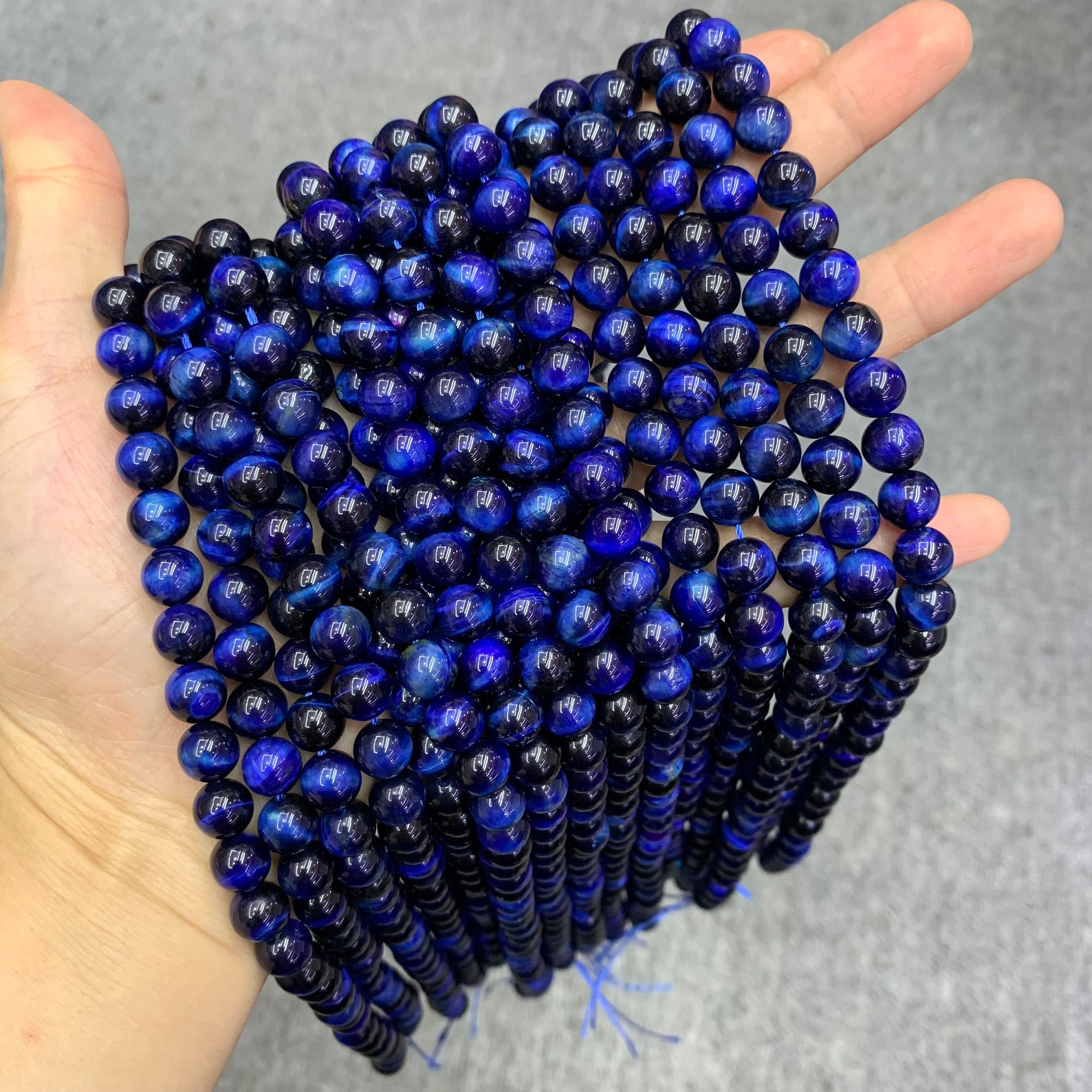 Natural Blue Tiger Eyes Bead 6mm 8mm 10mm Tiger Eye Gemstone Round ...
