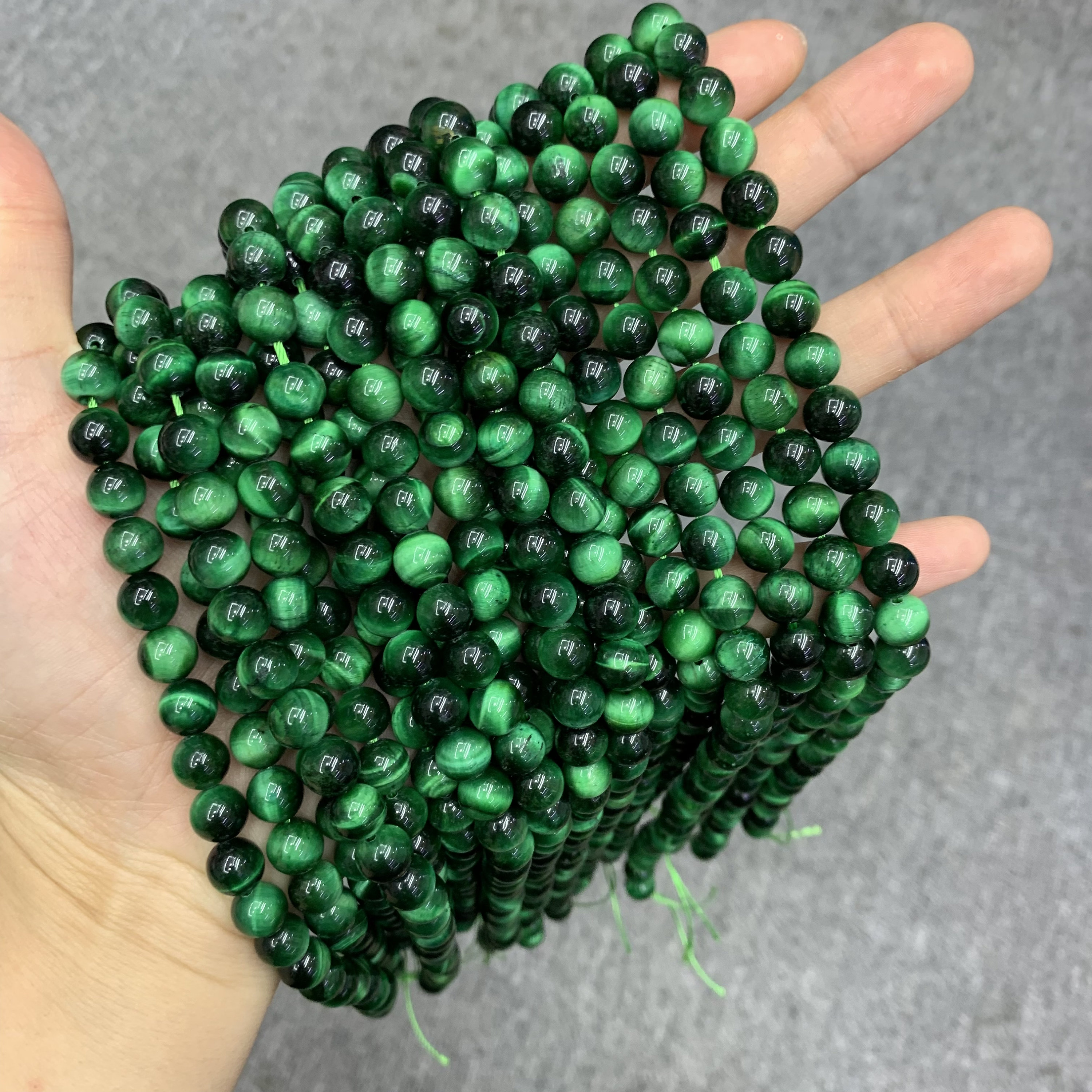 Natural Green Tiger Eyes Bead 6mm 8mm 10mm Tiger Eye Gemstone Round ...