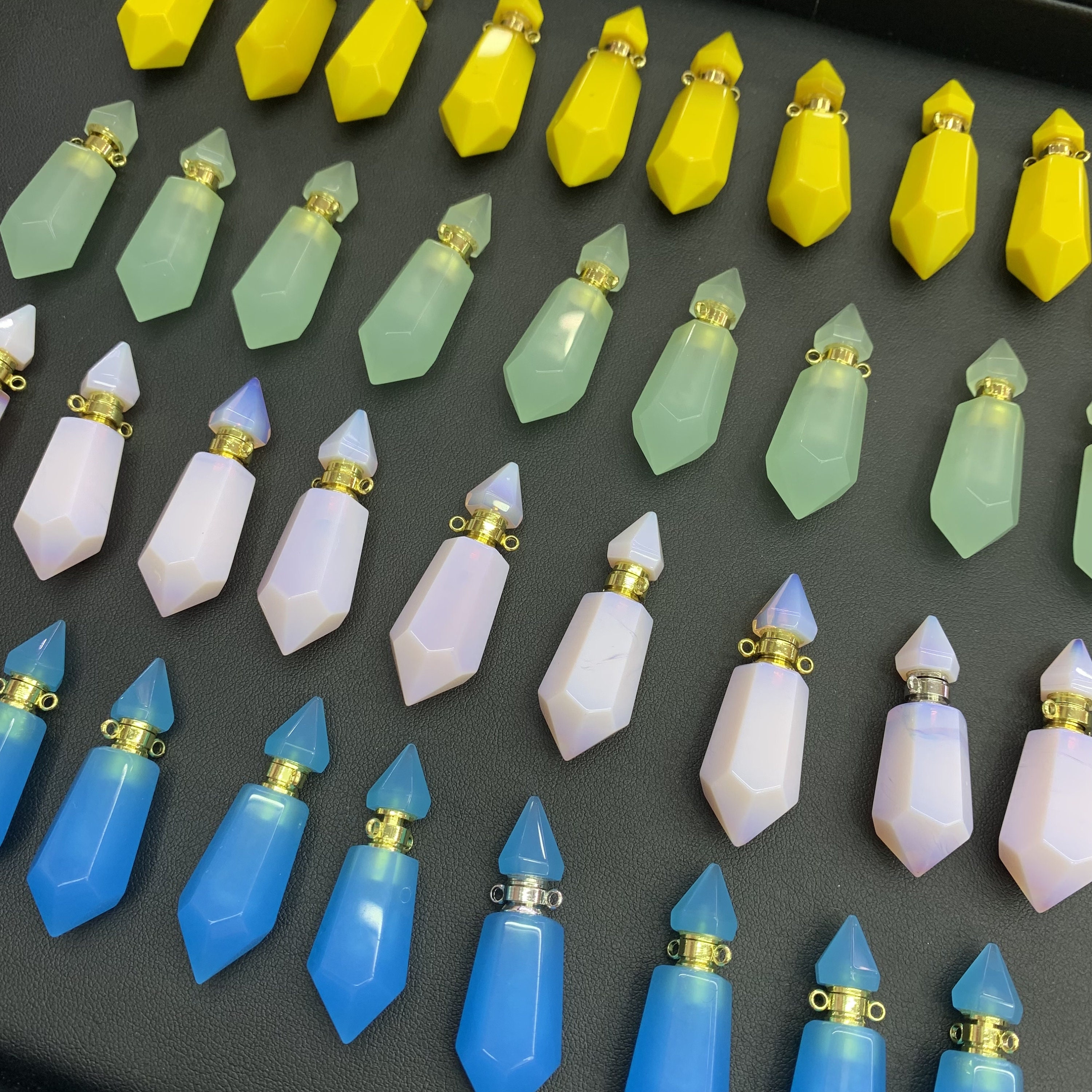 Double Point Perfume Bottle Pendant Handmade, Essential Oil Pendant ...